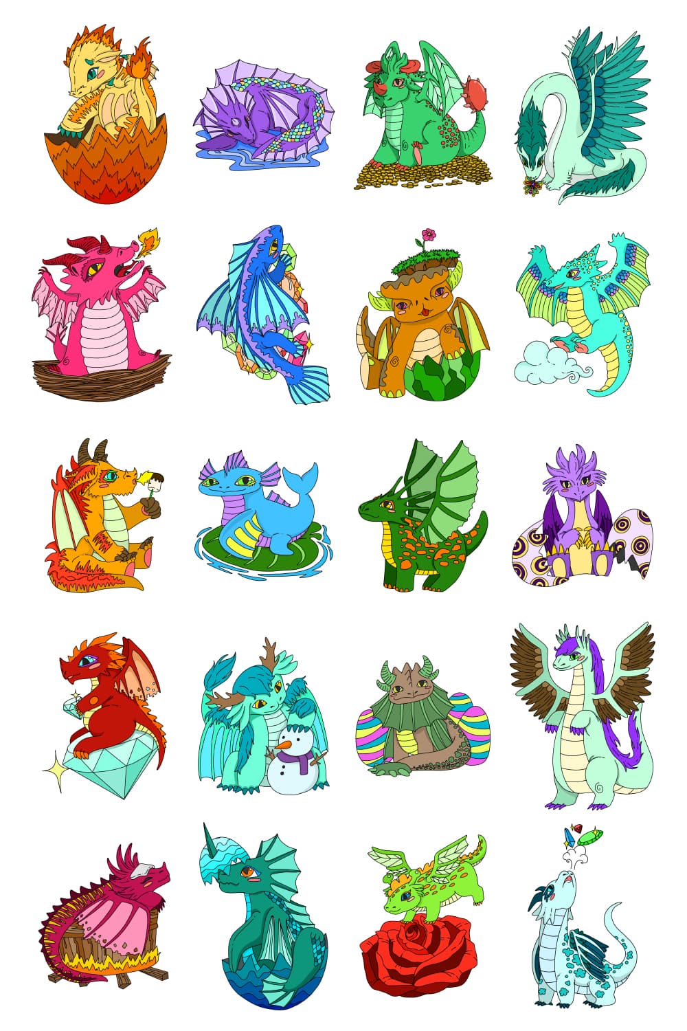 Baby Dragons – OTO1 – V2 | Coloring Galaxy